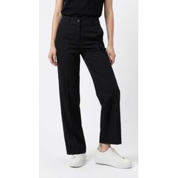 Stoffhose Freequent "FQSOLVEJ-PANTS", Damen, Gr. M, L&auml;nge 32, schwarz, Web, Obermaterial: 76% Viskose, 21% Polyamid, 3% Elasthan, unifarben, gerade lang, Hosen Stoffhose, mit geradem Bein und aus Viskose