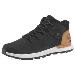 Sneaker Timberland "SPRINT TREKKER - MID LACE SNEAKER", Herren, Gr. 41,5, schwarz (schwarz, hellbraun), Leder, Schuhe Sneaker, Winterschuhe, Sneakerboots, Winterboots