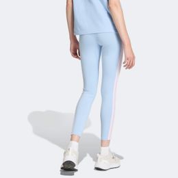 Damen Trainingstights "W 3S SJ LEG"glow blau, clear pink, normal, gr., Gr. S, adidas Sportswear, Obermaterial: 90% Baumwolle, 10% Elasthan, Hosen,