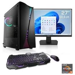 CSL Gaming-PC-Komplettsystem "Levitas V26320", Energieeffizienz: A (A-G), schwarz, Microsoft Windows 11 Home (64 Bit), 32 GB RAM 1.000 GB SSD, Computer_Komplettsysteme