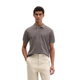 Marc O'Polo Poloshirt MARC O'POLO "aus Bio-Baumwolle", Damen, Gr. L, schwarz nickle, Obermaterial: 100% Baumwolle, unifarben, regular fit, Rippb&uuml;ndchen, Shirts