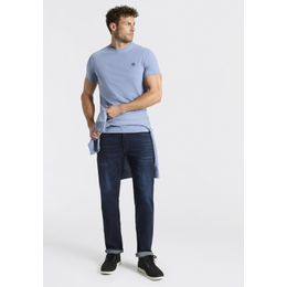 Timberland Herren T-Shirt "DUNSTAN RIVER Short Sleeve Tee", blau, Gr. XL, Single Jersey, Obermaterial: 100% Baumwolle, Shirts, mit Logostickerei, aus