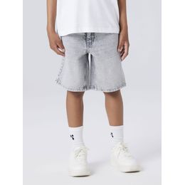 Jeansshorts name it "NKMRYAN REG L DNM SHORTS 6750-DM NOOS", Jungen, Gr. 128, N-Gr, grau denim, Denim/Jeans, Obermaterial: 100% Baumwolle, unifarben, regular fit kurz, Jeans Jeansshorts, Baumwolle