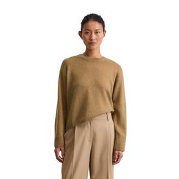 Marc O'Polo Strickpullover MARC O'POLO "aus softem Schurwolle-Mix", Damen, Gr. S, salted caramel, Obermaterial: 75% Schurwolle, 25% Polyamid, unifarben, Rundhals, Pullover Strickpullover