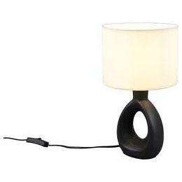 OTTO HOME Schreibtischlampe "Charmont, Deko Tischleuchte mit Stoffschirm, Schnurschalter exkl 1xE14", schwarz (schwarz matt), 1, &Oslash; 20cm H: 35,5cm, 1 Stk., Leuchten, max. 40W, &Oslash; 20cm H&ouml;he 35,5 cm Nachttischleuchte Tischlampe Kommode, Tischleuchte