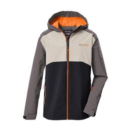 Funktionsjacke Killtec "KOS 147 BYS JCKT", Jungen, Gr. 176, taupe, Obermaterial: 100% Polyester;Futter: 100% Polyester, Jacken Funktionsjacke, Kinderjacke, wasserdicht, Colourblock, Teflon EcoElite&trade; impr&auml;gniert