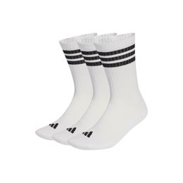 Kurzsocken adidas originals "Socken 3-Stripes Cushioned Sportswear Crew Socks 3er Pack", Herren, Gr. 43-45, wei&szlig;, Obermaterial: 59% Baumwolle CO. 37% Polyester PES. 3% Elasthan EL. 1% Polyamid PA., Socken