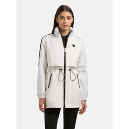 Funktionsmantel Khujo "Izza", Damen, Gr. M (38), sanftes wei&szlig;, Obermaterial 1: 100% Polyester. Obermaterial 2: 100% Nylon. Futter: 100% Nylon, tailliert Po-bedeckend, hoch geschlossener Ausschnitt, &Auml;rmel ohne &Auml;rmelschlitz B&uuml;ndchen mit innenliegendem Gummizug, M&auml;ntel, &Uuml;bergangsmantel mit verstaubarer Kapuze