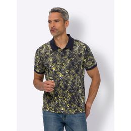 CLASSIC Herren Poloshirt "Poloshirt Halbarm", blau, Gr. 52, gemustert, mehrfarbig, 100% Baumwolle, Shirts