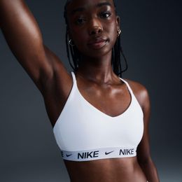 Tanktop Nike "W NK DF INDY LGT SPT BRA", Damen, Gr. M, wei&szlig;, schwarz, Obermaterial: 79% Polyester, 21% Elasthan, Tops Tanktop, sportlicher Stil, f&uuml;r Fitness und sportliche Aktivit&auml;ten