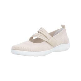 Riemchenballerina Remonte "Remonte Ballerinas Textil", Damen, Gr. 38, beige, Textil, Schuhe Riemchenballerina