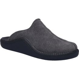 Hausschuh Josef Seibel "Monaco 220, anthrazit", Herren, Gr. 42, grau (anthrazit), Obermaterial: 100% Textilmaterial TEXMAT., Schuhe Hausschuh