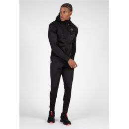 GORILLA WEAR Herren Trainingsjacke, schwarz, Gr. XXL, unifarben, 85% Polyester, 15% Elasthan, Jacken, mit schlanker Passform