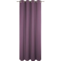 Vorhang Adam, B:145cm H:225cm, lila, Baumwolle (Bio-Baumwolle), Wohnzimmer, Gardinen, "Uni Collection light", aus 100% Bio-Baumwolle, Vorhang nach
