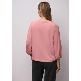 3/4-Arm-Shirt Street One, Damen, Gr. 36, powder pink, Stoff, 63% Polyester, 34% Viskose, 3% Elasthan, unifarben, normal normal, Rundhals, elastischer Bund, Shirts 3/4-Arm-Shirt, aus softem Materialmix