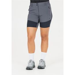 Shorts WHISTLER "LALA", Damen, Gr. 48, EURO-Gr&ouml;&szlig;en, blau, anthrazit, 92% Polyester, 8% Elasthan, mehrfarbig, kurz, Hosen Shorts, mit extra komfortablem Funktionsstretch