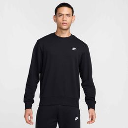 T-Shirt Nike Sportswear "M NK CLUB FT CREW", Herren, Gr. XXL, schwarz, wei&szlig;, Obermaterial: 80% Baumwolle, 20% Polyester, normal, Shirts T-Shirt, f&uuml;r sportliche Aktivit&auml;ten und Freizeit, sportlicher Stil