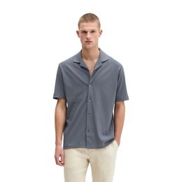Marc O'Polo Poloshirt MARC O'POLO "aus Baumwoll-Leinen-Mix", Herren, Gr. L, faded blau, Obermaterial: 80% Baumwolle, 20% Leinen, unifarben, regular fit, Shirts