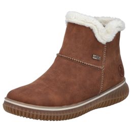 Rieker Damen Winterboots, Gr. 36, braun, Lederimitat, Textil, Schuhe, Stiefelette, Warmfutter, mit wasserabweisender RiekerTEX-Membran