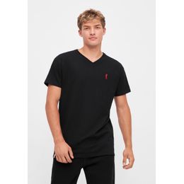 Derbe Herren Print-Shirt "Basic Kippes", schwarz, Gr. XL, Obermaterial: 100% Baumwolle, Shirts, Made in Portugal, Flam&eacute; Qualit&auml;t