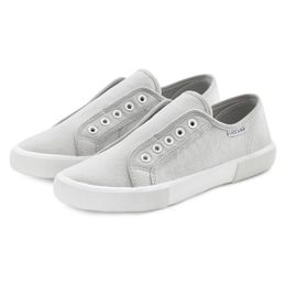 Lascana Damen Sneaker "Slip-On-Sneaker", Gr. 39, grau, Obermaterial: 100% Textilmaterial. Decksohle: 100% Textilmaterial. Futter: 100%