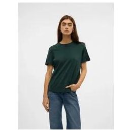 V&eacute;ro Moda Kurzarmshirt VERO MODA "VMPAULINA SS T-SHIRT GA JRS NOOS", Damen, Gr. XS, gr&uuml;n (pine grove), Jersey, Obermaterial: 100% Baumwolle, unifarben, normal, Rundhals, Shirts, Baumwolle, regular fit