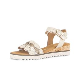 Gabor Damen Riemchensandale "Riemchensandale", Gr. 42, beige, Schuhe
