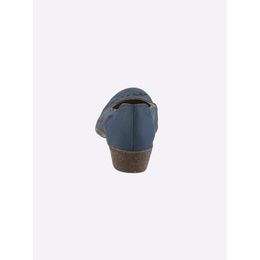 Casual Looks Damen Pumps, Gr. 42, blau, Nubukleder, Schuhe