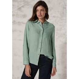 Cecil Damen Hemdbluse, gr&uuml;n, Gr. XL, unifarben, Stoff, 100% Viskose, Blusen, mit Brusttasche