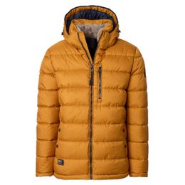 Steppjacke Casamoda "Casamoda Steppjacke mit Kapuze uni", Herren, Gr. 3XL, gelb, 100% Polyester, Jacken Steppjacke