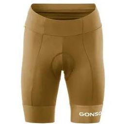 Fahrradhose Gonso "Essential Shorts Kit W", Damen, Gr. 42, Normalgr&ouml;&szlig;en, hellbraun, 78% Polyamid, 22% Elasthan, Hosen Fahrradhose, Formbest&auml;ndig, strapazierf&auml;hig, hohe Bewegungsfreiheit
