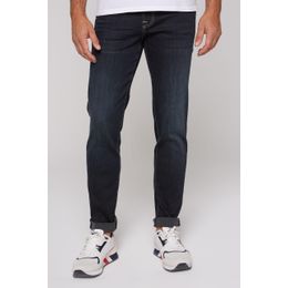 CAMP DAVID Herren Regular-fit-Jeans, blau, Gr. 38, Abriebeffekte, Denim/Jeans, Material: 89% Baumwolle, 9% Polyester, 2% Elasthan, Zusatz: Enth&auml;lt