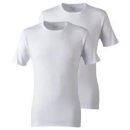 T-Shirt Jockey "Modern Classic", Damen, Gr. XL, wei&szlig;, Feinripp, Obermaterial: 100% Baumwolle, unifarben, Basic, normal normal, Rundhals, Shirts T-Shirt, figurbetonte Passform, Rundhalsausschnitt, kurze &Auml;rmel