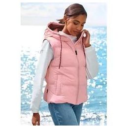 Steppweste ELBSAND, Damen, Gr. L/40, rosa, Obermaterial: 100% Polyester. Futter: 100% Polyester. F&uuml;llung: 100% Polyester, Westen Steppweste, mit gro&szlig;em Logoprint auf dem R&uuml;cken