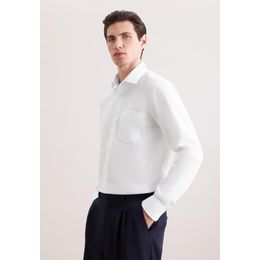 Seidensticker Herren Businesshemd "Schwarze Rose", wei&szlig;, Gr. 45, unifarben, 100% Baumwolle, Hemden, Regular 1/1 Extra lang Kentkragen Uni