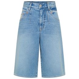 Herrlicher Damen Jeansbermudas "Brooke Bermuda Denim", blau, Gr. 27, Denim/Jeans, Obermaterial: 99% Baumwolle, 1% Elasthan, Jeans, mit weitem Bein