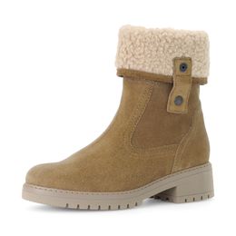 Gabor Damen Winterboots "GENUA", Gr. 43, braun, Textil, Veloursleder, Schuhe, Blockabsatz, Winterstiefelette, mit Rei&szlig;verschluss, G-Weite
