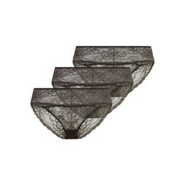 YSABEL MORA Damen Midislip, Gr. XL, schwarz, Spitze, Obermaterial: 90% Polyamid, 10% Elasthan, Unterhosen, leicht, weich, zarte Spitze