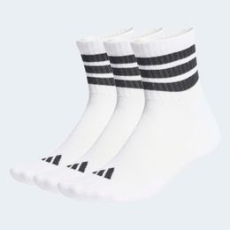 Damen Funktionssocken "3-STREIFEN SPORTSWEAR D&Auml;MPFENDE HALBHOHE, 3 PAAR", adidas Performance, Gr. XLwei&szlig;, schwarz, schwarz, Obermaterial: 58%