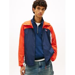 Outdoorjacke Tommy Jeans "TJM OUTDOOR SHELL", Herren, Gr. M, schwarz night navy multi, Web, Obermaterial: 100% Nylon, regular fit normal, Rundhals, eingesetzt elastischer Bund, Jacken Outdoorjacke, Windsheeter Windjacke Packable Fahrradjacke Regular fit mit Kapuze