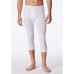 Schiesser Herren Boxershorts "Original Classics", Gr. 6, wei&szlig;, Doppelripp, Obermaterial: 100% Baumwolle, Unterhosen, 3/4-L&auml;nge, mit Eingriff,