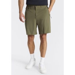 Shorts BOSS Green "Porsche Spirit 70 Capsule Collection", Herren, Gr. 52, N-Gr, open gr&uuml;n347, Web, Obermaterial: 87% Polyamid, 13% Elasthan, unifarben, relaxed fit kurz, Hosen Shorts, Premium Herrenmode Limited, Stretchmaterial, wasserabweisendes Finish