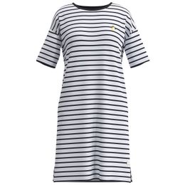 Tom Tailor Damen Nachthemd, Gr. 40wei&szlig;, mittel, ringel, Single Jersey, Obermaterial: 95% Baumwolle, 5% Elasthan, Kleider, gestreift, knielang,
