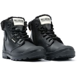 Palladium Damen Winterboots "PAMPA HI SNOW WARM", Gr. 43, schwarz, Leder, Schuhe, Winterschuhe, Winterstiefel, Snowboots, wasserabweisend & gef&uuml;ttert