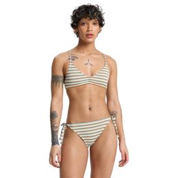 Quiksilver Damen Triangel-Bikini-Top "Clickity Clack"tobacco clickity stripe, Gr. S, Obermaterial: 91% Microfaser, 9% Elasthan;, Bikini-Oberteile