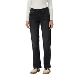 s.Oliver Damen Straight-Jeans, schwarz, Gr. 34, Denim/Jeans, Obermaterial: 82% Baumwolle, 11% Polyester, 6% Elastomultiester, 1% Elasthan, Jeans, Mid
