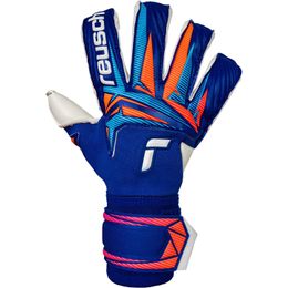 Reusch Damen Torwarthandschuhe "Attrakt Duo Evolution", blau, Gr. 9, 50% Latex, 36% Polyester, 6% Lederimitat, 5% Polyamid, 3% Baumwolle, Handschuhe,