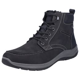 Rieker Herren Winterboots, Gr. 43, schwarz, Leder, Lederimitat, Schuhe, Outdoorschuh, Schn&uuml;rboots, Stiefelette mit RiekerTEX-Membran