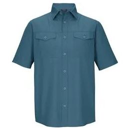 Funktionshemd Killtec "KOS 63 MN WVN SHRT", Herren, Gr. XXL, Normalgr&ouml;&szlig;en, blau, Obermaterial: 100% Polyester;Futter: 100% Polyester, Hemden, Schnelltrocknendes Herrenhemd mit Kentkragen und Brusttaschen