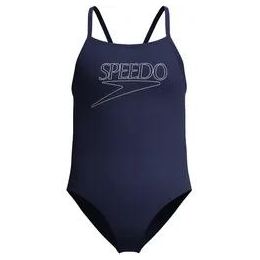 Badeanzug Speedo Gr. 152, nvy, blu, Badeanz&uuml;ge, M&auml;dchen, 152 (146), N-Gr, Obermaterial: 100% Polyester, Badeanzug